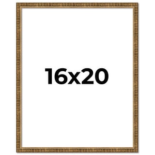 16x20 Frame Gold Kingsley Distressed Solid Wood Picture Frame Width ...