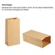 Paper Bags Brown Paper Grocery Bag 1lb 3.5x2.2x7.1 inch 65g, Pack of ...