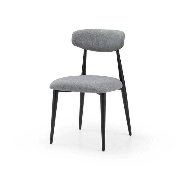 Comfy Dining Chairs with Metal Frame Parson Chairs and Curved Backrest ...