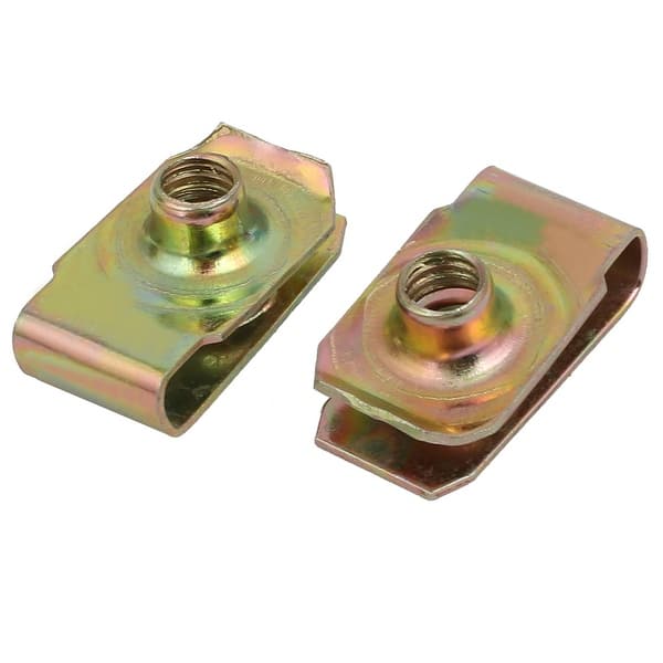 25pcs 65Mn Spring Steel Speed Fastener U Nut for M6 Screw Bolt - Brass ...