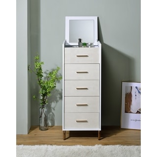 Modern Jewelry Armoire, Fre-standing Jewelry Armoire with Mirror - Bed ...