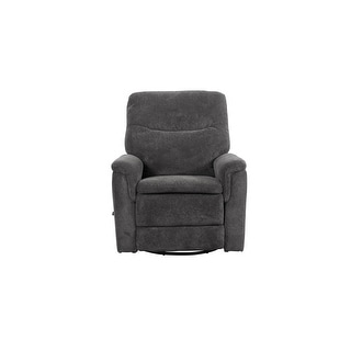 Cozy Upholstered Manual Swivel Recliner, Gun Metal - Bed Bath & Beyond ...