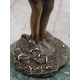 Young Fairy Angel Girl Child Bronze Sculpture Figure On Green Marble ...