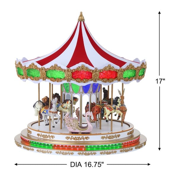 17 in. RGB Light Show Carousel - Bed Bath & Beyond - 43357311