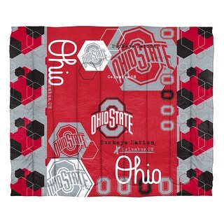 COL 858 Ohio State Hexagon King Comforter Set - Bed Bath & Beyond ...