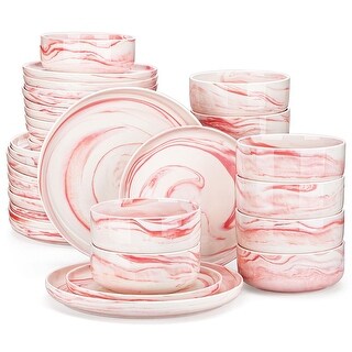 MALACASA LUNA 36-Piece Porcelain Dinnerware Set (Service for 12) - Bed ...