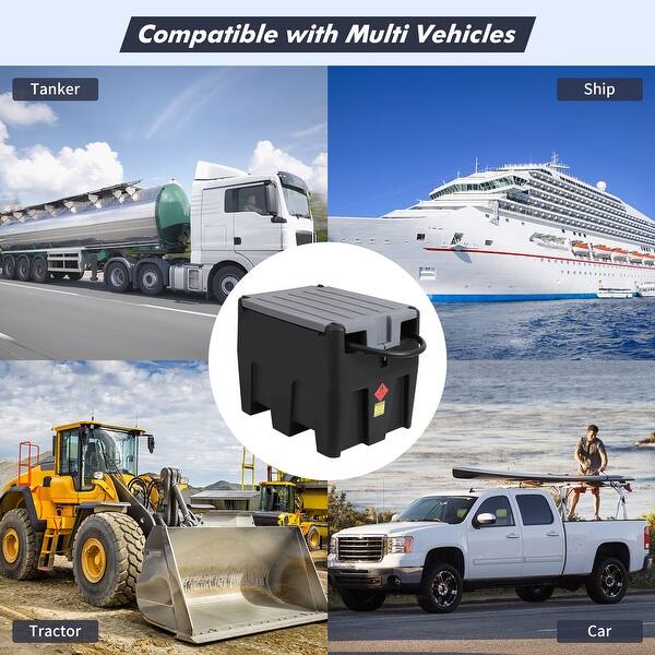 Portable Diesel Tank 58 Gallon with 12V Electric Fuel Transfer Pump ...