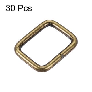 Metal Rectangle Ring Buckles 25x20mm for Bags Belts DIY 30pcs - Bronze ...