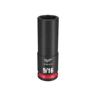 Milwaukee Tool Deep Impact Socket,Steel,9/16" 49-66-6122 - 1 Each - 9/ ...