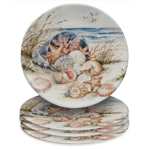 Certified International Playa Shells 11-inch Dinner Plates, Set of 4 ...