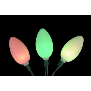 Set Of 10 Color Changing LED C9 Novelty Christmas Lights - Green Wire ...