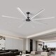 96" Ceiling Fan with Light and Remote Control, 6-Speed Noiseless ...