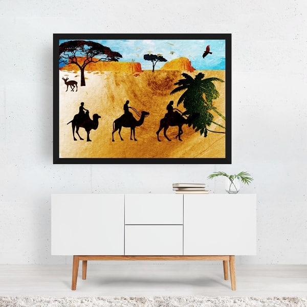 In the desert Collage Animals Bird Birds Camel Art Print/Poster - Bed ...