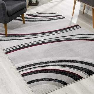 Gray Modern Geometric Runner Rug - Bed Bath & Beyond - 35179409