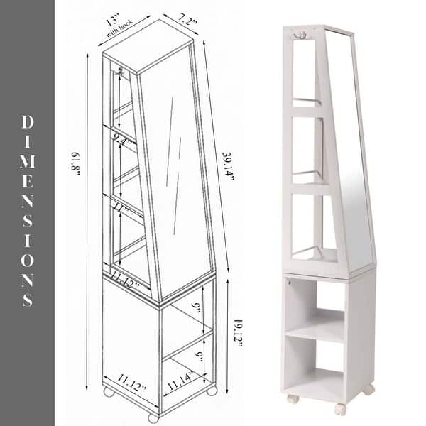 bathroom rotating shelf