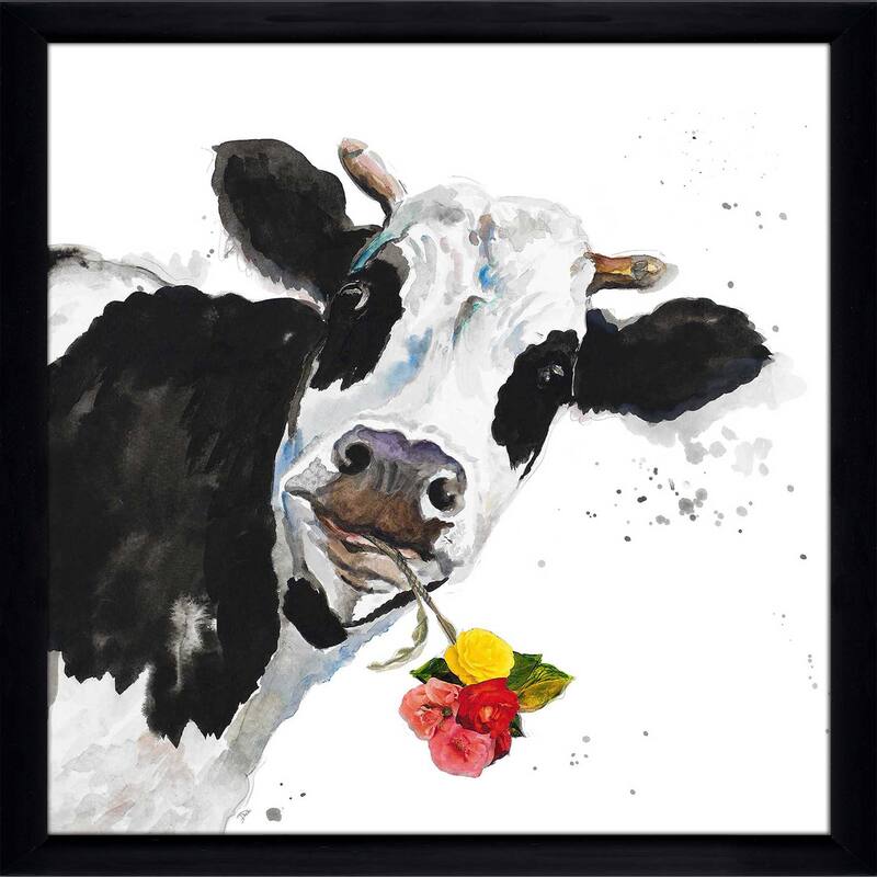 "Crazy Cow (Square)" Print on Acrylic - Overstock - 36560347