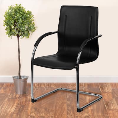 Vinyl Side Reception Chair with Chrome Sled Base - Lobby and Guest ...