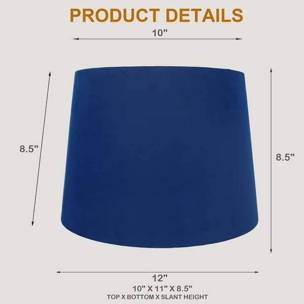 Suede Hardback Lamp Shade, 10" Top, 12" Bottom, 8.5" Slant - Bed Bath ...