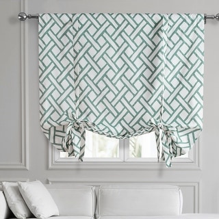 Exclusive Fabrics Garden Path Printed Cotton Tie-Up Window Shade (1 ...