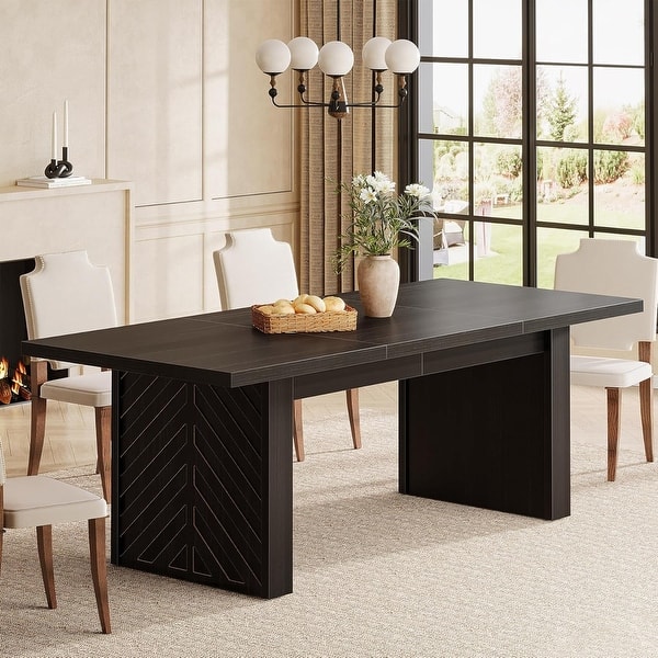 black rectangle dining table