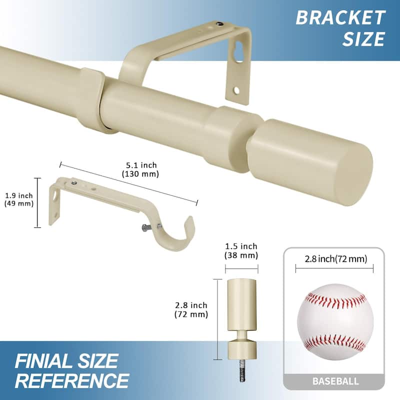 1-inch Diameter Nagle Adjustable Single Drapery Curtain Rod - Overstock ...