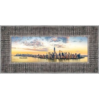 39x13 or Puzzle Distressed/Aged Black Complete Wood Panoramic Frame ...