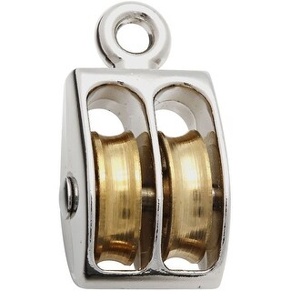 National Hardware N243-600 3204BC Fixed Double Pulley, Nickel Plated ...