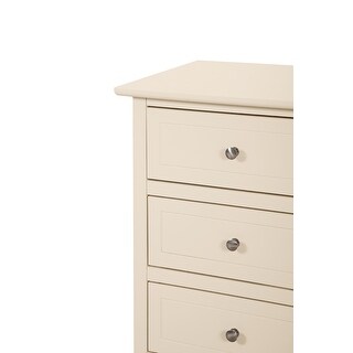 Wood Three Drawers Fresh Beige Nightstand - Bed Bath & Beyond - 40817145