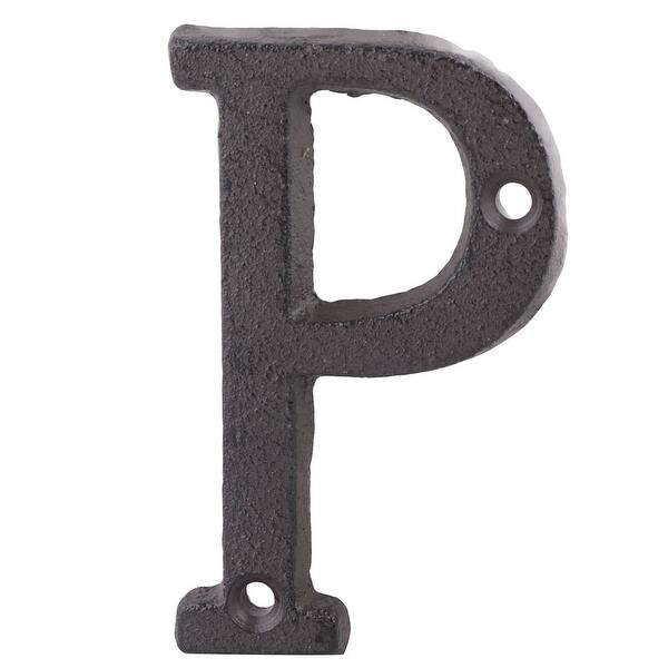 Street Cast Iron P Shaped Vintage Style Door Letter Alphabet Sign Label ...