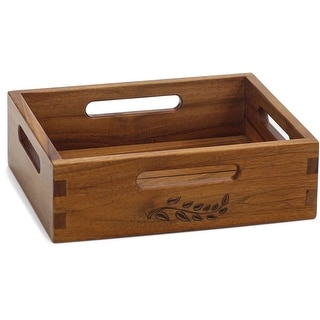 Spa-Artisan Teak Storage Bin - Bed Bath & Beyond - 39506119