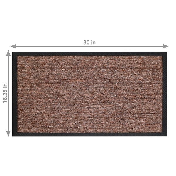 Sunnydaze Brown Textured Line Entrance Mat - Bed Bath & Beyond - 35114333