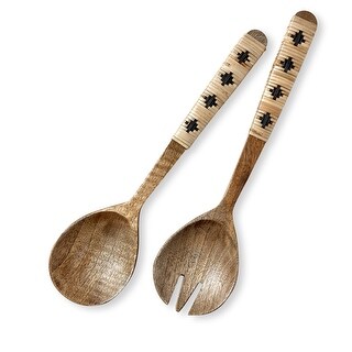Bamboo Handle Serving Utensil Set of 2 - Brown - Bed Bath & Beyond ...