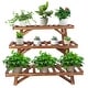 DIY Wood Plant Ladder Bench 3 Tiered Plant Stand Step Planter Indoor ...