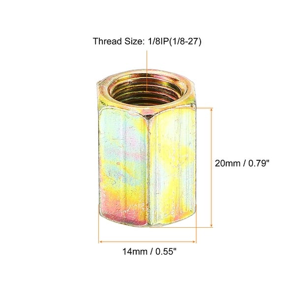 1/8IP Hex Coupling Nut Female Connector 20mm Sleeve Nut Pipe Joint ...