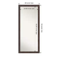 Caleb Brown Non-Beveled Framed Full-Length Floor Leaner Mirror - Caleb ...