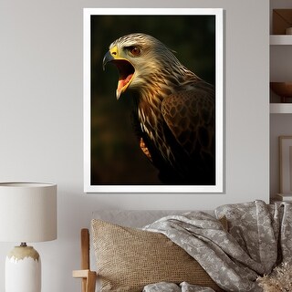 Designart "Portrait Of Eagle Nature Photography" Animals Eagle Framed ...