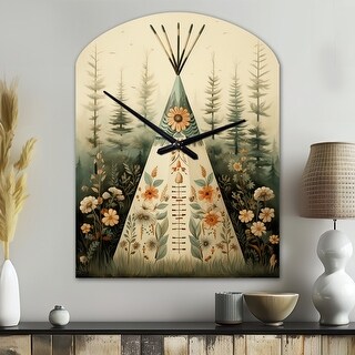 Beige Native Tipi Serenity In Nature - Native American Art Large Wall ...