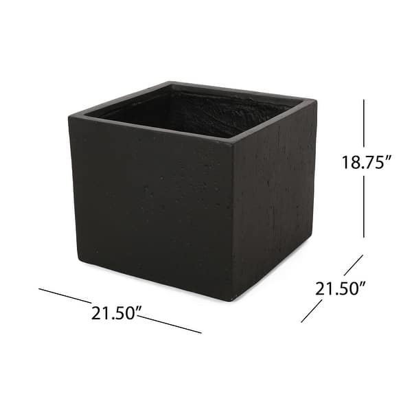 Ella Outdoor Cast Stone Square Planter by Christopher Knight Home - Bed ...