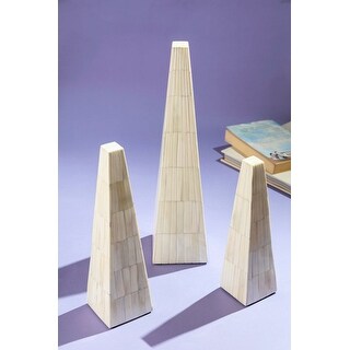 Nanke Bone Decorative Obelisk Sculptures (Set of 3) - Bed Bath & Beyond ...