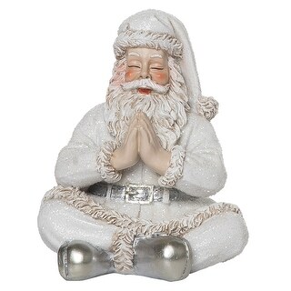 Transpac Resin 5 in. Multicolored Christmas Elegant Zen Santa Figurine ...