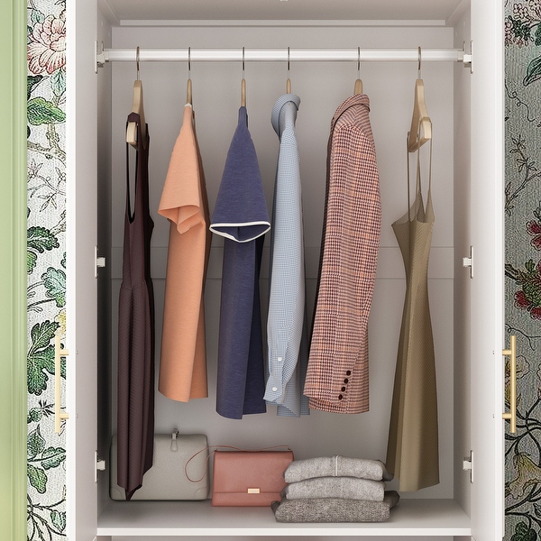 74.8 H Large Modular Wardrobe Cloest Armoire Cabinet Glass Door On Sale Bed Bath Beyond 37777772