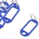 10Pcs Metal Ring Blue Plastic Oval Key Fobs ID Label Name Tag Keyring ...