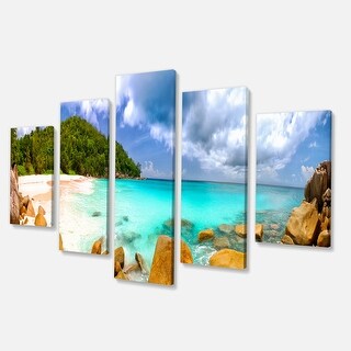 Seychelles Beach Panorama - Seascape Photo Canvas Art Print - Bed Bath ...