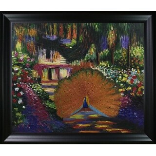 La Pastiche Peacock in the Artist's Garden with Black Matte Frame, 25 ...
