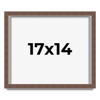 17x14 Shadow Box Frame Brown | 1.125 inches Deep Real Wood Rustic - Bed ...