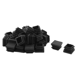 Home Office Plastic Square Table Chair Leg Tube Insert Black 22 x 22mm ...