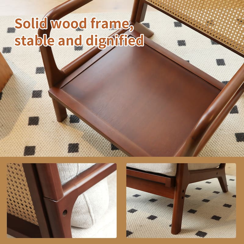 Minimalist Accent Chair Armchair Reading Chair with Wooden Legs, Side ...