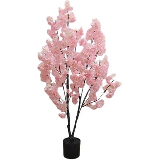 Cherry Blossom Artificial Tree, Light Pink Cherry Tree with Pot - Bed ...