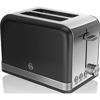 Swan ST19010BN Retro 2 Slice Toaster, Black - Bed Bath & Beyond - 36526142