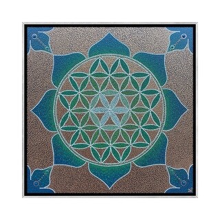 iCanvas "Flower Of Life Mandala" by Nadya Al-Haroun Framed - Bed Bath ...